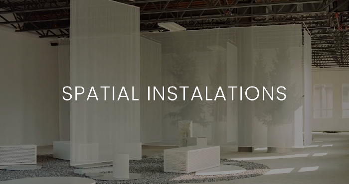 Spatial installations made of curtains and drapes | LUVOTI